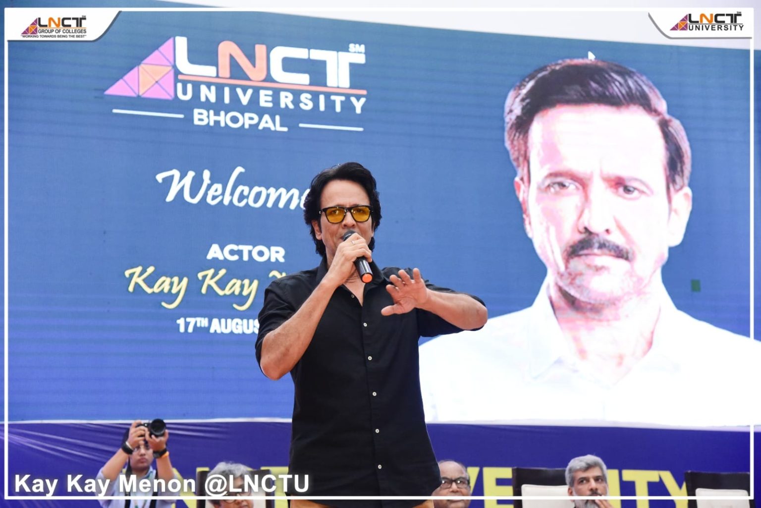 Bollywood Actor Kay Kay Menon visited LNCT UNIVERSITY for the promotion ...