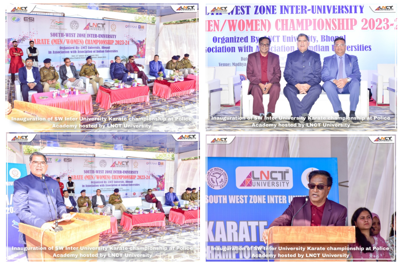 Glimpse of LNCT University hosting the SW Inter University Karate ...
