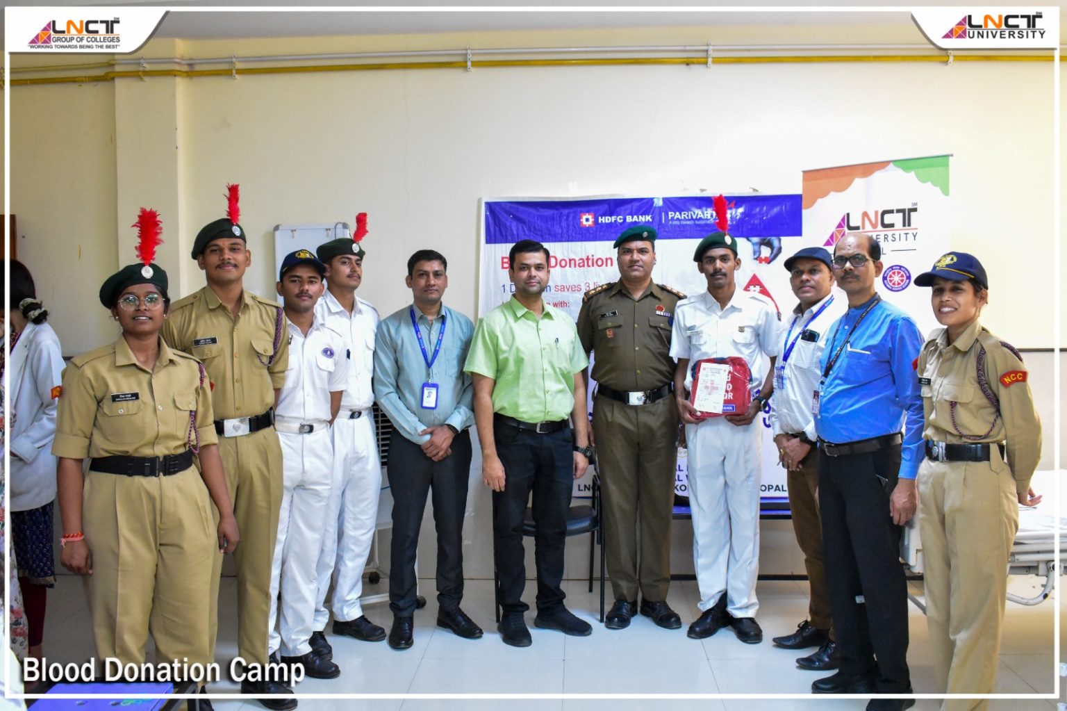 Mega BloodDonationCamp Organized by NSS LNCT University - LNCT University