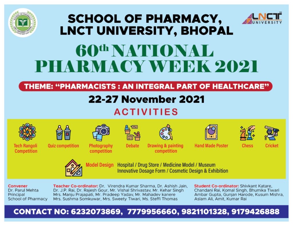 School of Pharmacy, LNCT University, Bhopal ,is going to celebrate ...